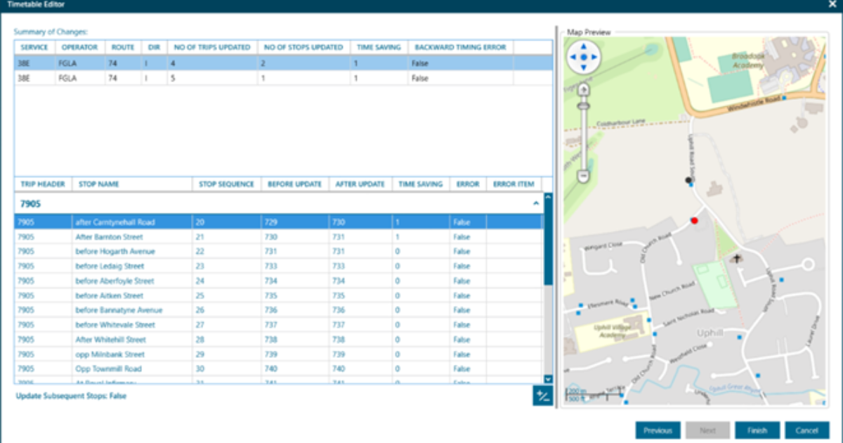 Basemap | TRACC 2.1 Product Tip, Tip 1 – Timetable Editor